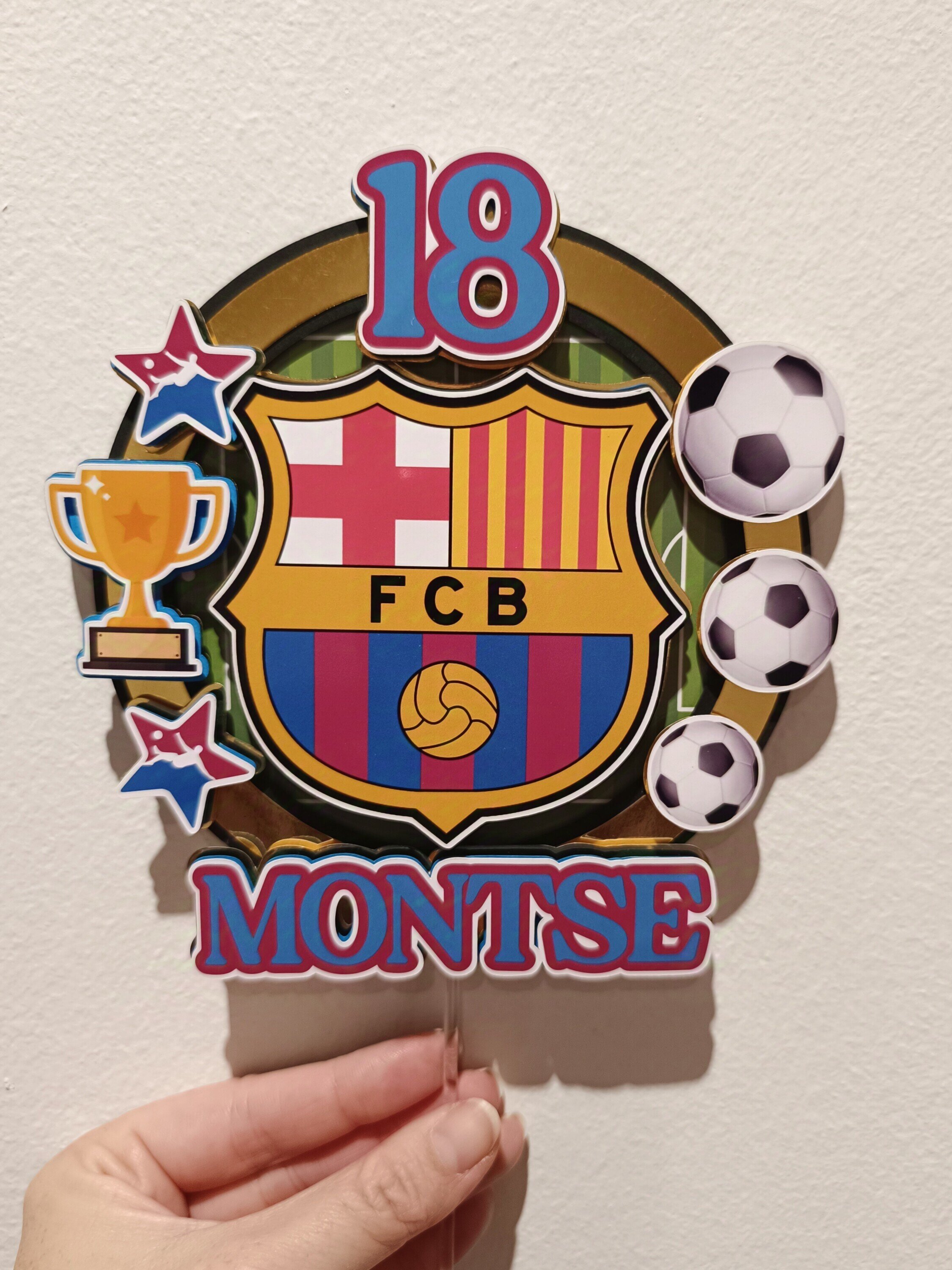 Topper para tarta Barça | Coronas Ona