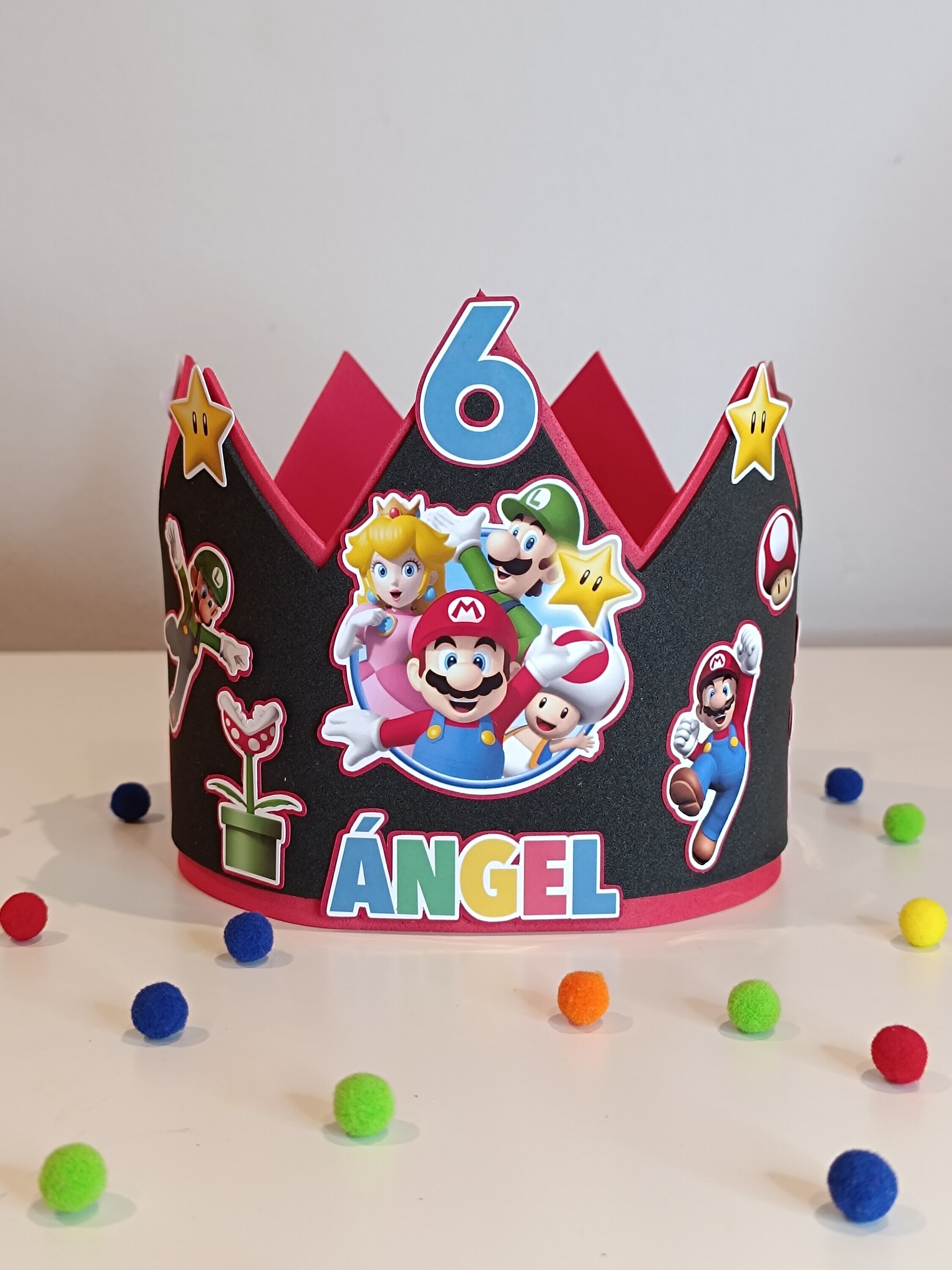 Corona de Cumpleaños Mario Bros | Coronas Ona