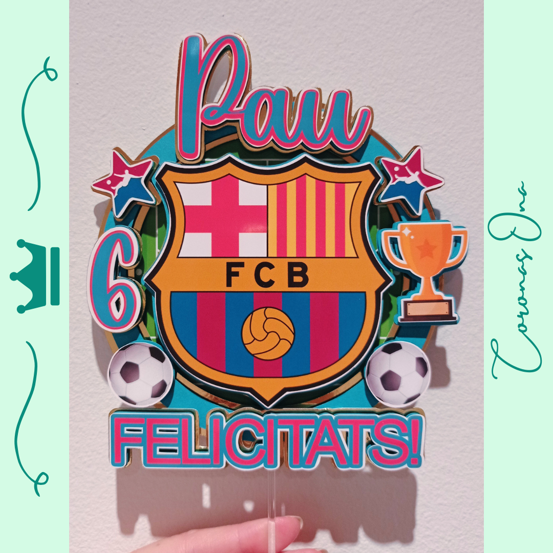 Topper para tarta Barça | Coronas Ona